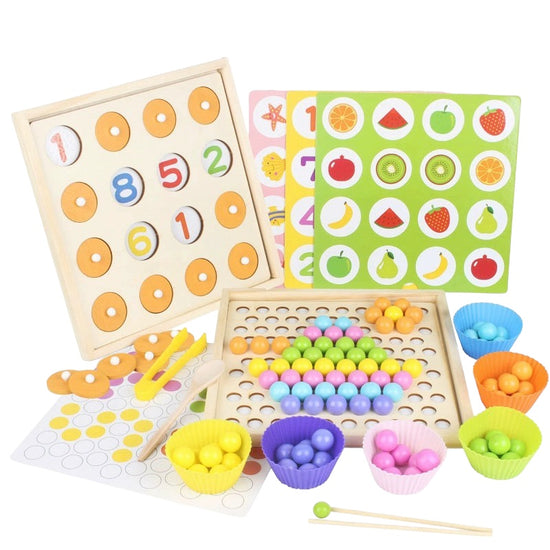 Montessori inspired 2 in 1 Bead Sorting Game and Memory Game – HAPPY GUMNUT
