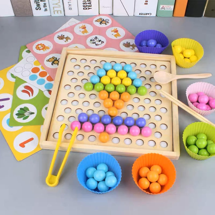 Montessori inspired 2 in 1 Bead Sorting Game and Memory Game | HAPPY GUMNUT