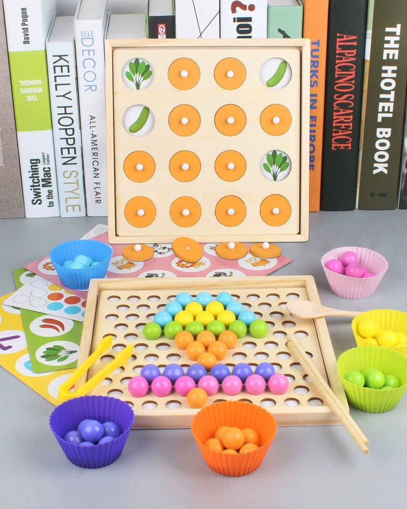 Montessori inspired 2 in 1 Bead Sorting Game and Memory Game – HAPPY GUMNUT