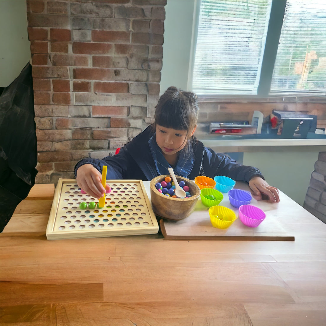 Montessori inspired 2 in 1 Bead Sorting Game and Memory Game | HAPPY GUMNUT