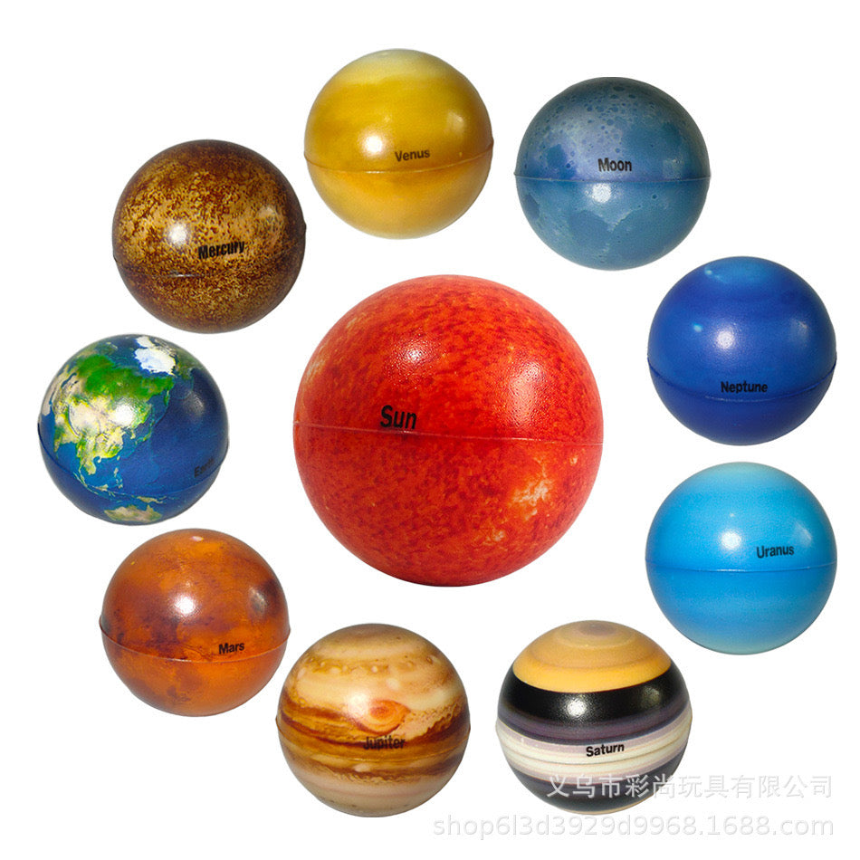 Solar System Galaxy Squishy Planets Set of 10 Balls – HAPPY GUMNUT
