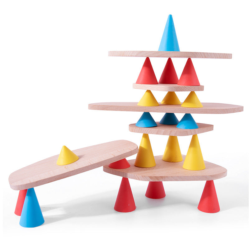 Construction Balancing Game Cones and Plates 44 Pcs – HAPPY GUMNUT
