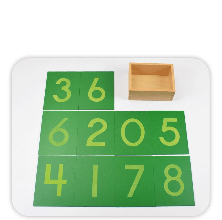 JUMBO Montessori Sandpaper Numbers with Tray Wooden Number Cards Plate ...