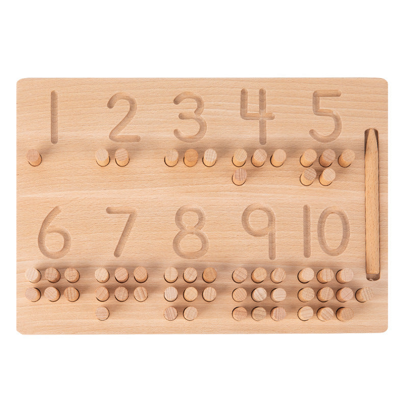 Montessori Number Counting Stick Pegs Boards With Tracing Pen – HAPPY ...