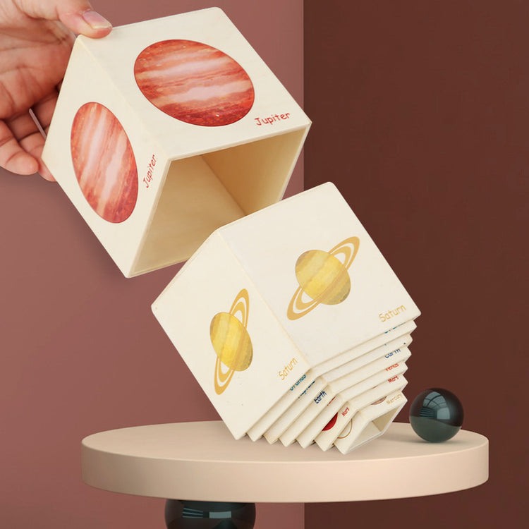 Montessori Wooden Life Cycle Activity Stacking Cube Planets Nesting ...