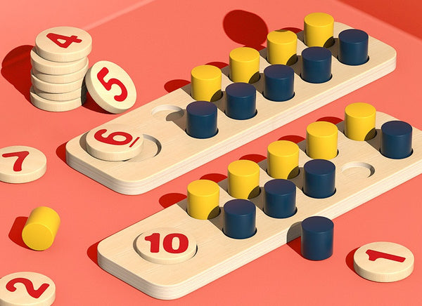Basic Montessori Counting Pegs Number Counting Sticks Boards – HAPPY GUMNUT