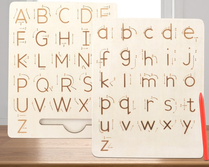 Wooden Tracing Alphabet Board Upper and Lower Case – HAPPY GUMNUT