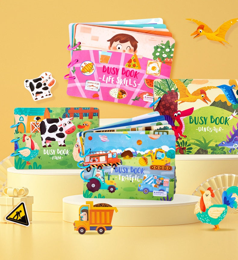 Number and Fruits Busy Book Quiet Book Activities Numbers Puzzle Game ...