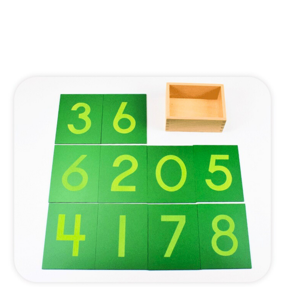 JUMBO Montessori Sandpaper Numbers with Tray Wooden Number Cards Plate ...