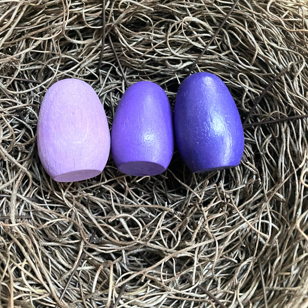 Wooden Eggs Set of 3 Easter Egg hunt Loose Part Craft DIY – HAPPY GUMNUT