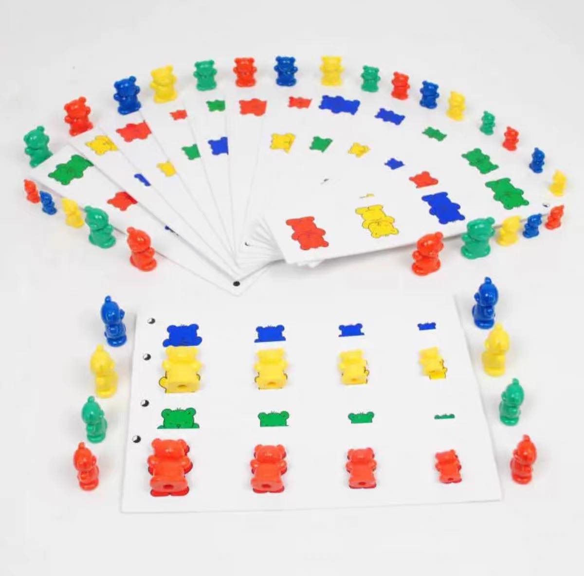 64pc Bear Counting Game with Pattern Cards and Case Learning Math Educ ...