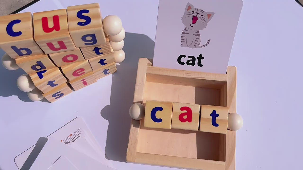 CVC Word Spin and Read Phonic Spelling Learning Game Word Cognitive ...