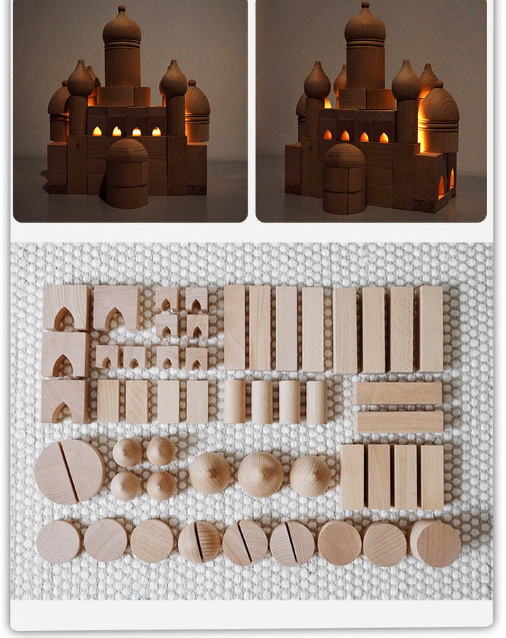 Wooden Church Building Blocks Set Open Ended Play Kids Toy – HAPPY GUMNUT